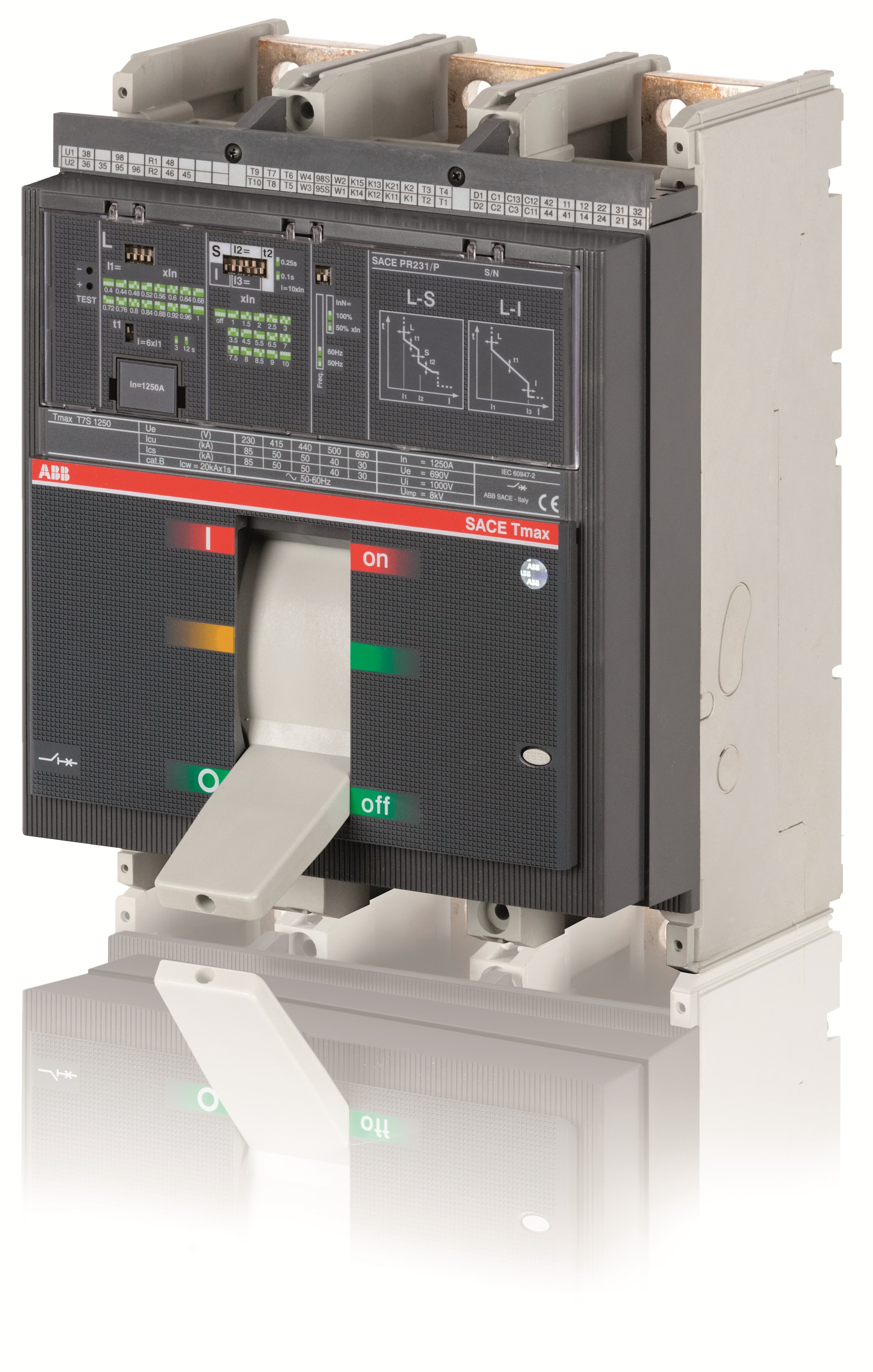 ABB 1SDA100828R1 – Tmax XT7S 1250 A 3-Pole MCCB, EKIP DIP LS/I Electro ...