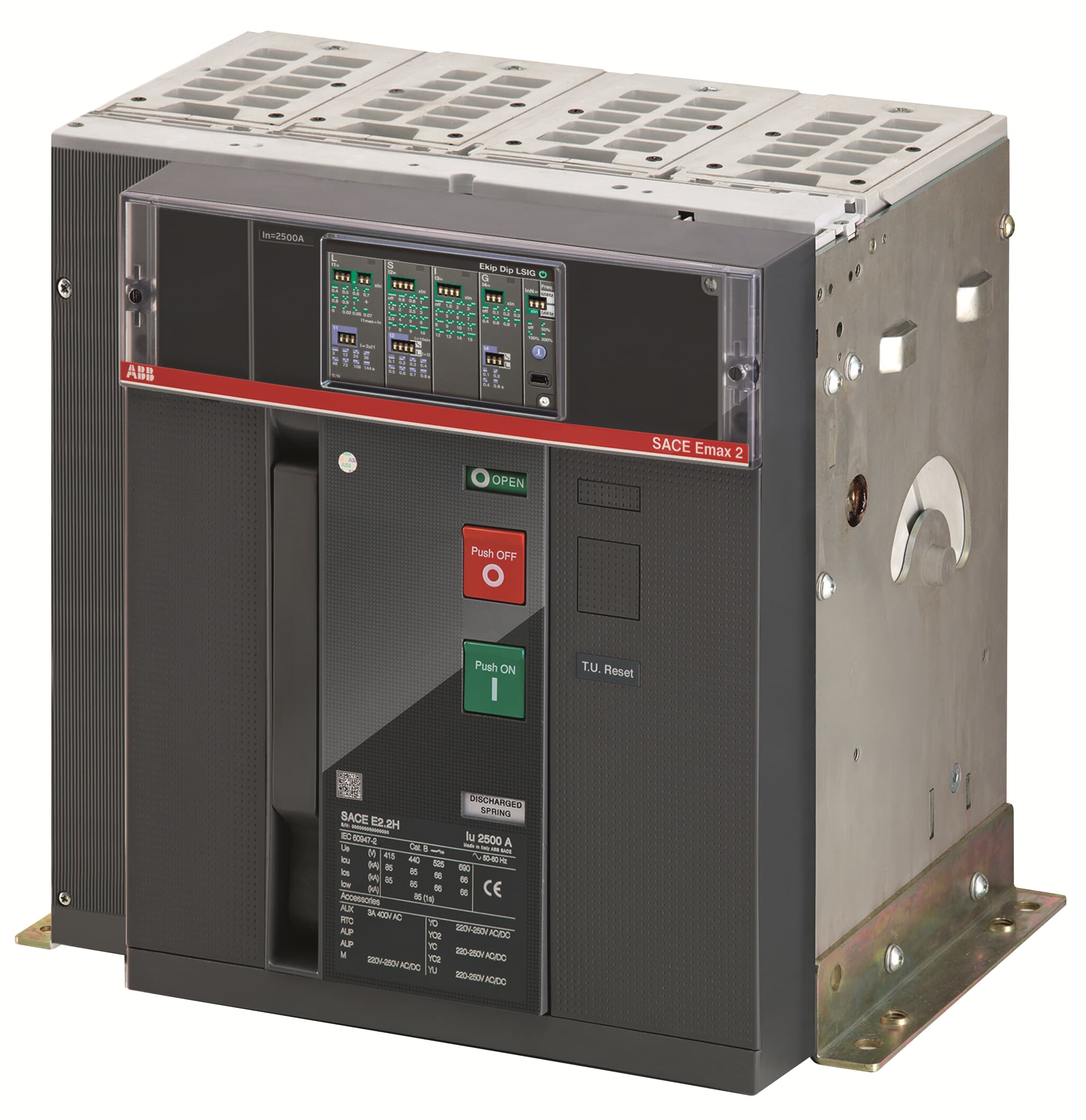 ABB E2.2N 2500 EKIP DIP LI 4-Pole Fixed Air Circuit Breaker – 2 500 A ...