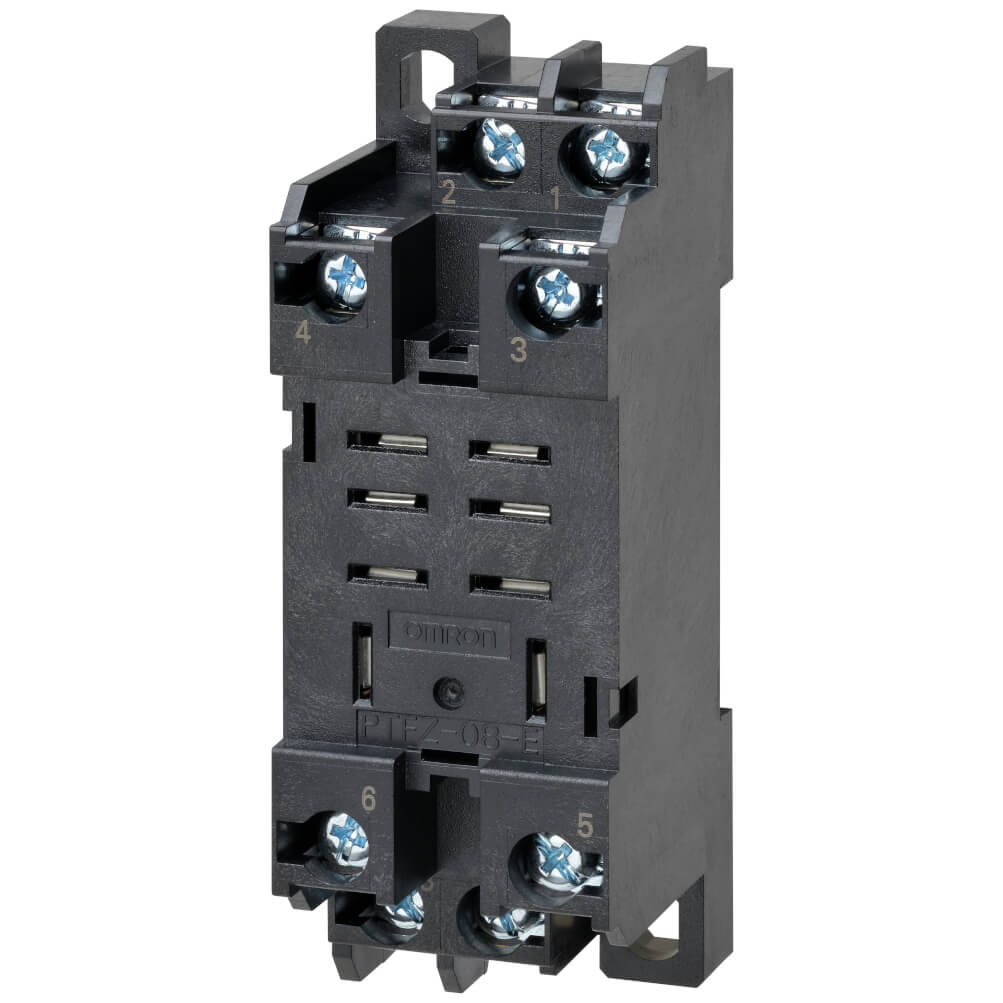 Omron PYFZ-08-E DIN Rail 8-Pin Relay Socket Base 10 A with Screw Termi ...